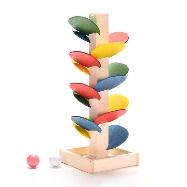 Wooden Tree Marble Ball Run Track - Little Learners Toys